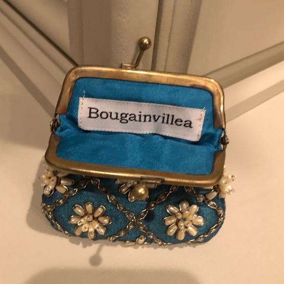Bags | Beaded Blue Coin Purse | Poshmark